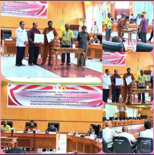 DPRK Biak Numfor Dan Fakultas Hukum Uncen Kemarin Resmi Buat MoU ...